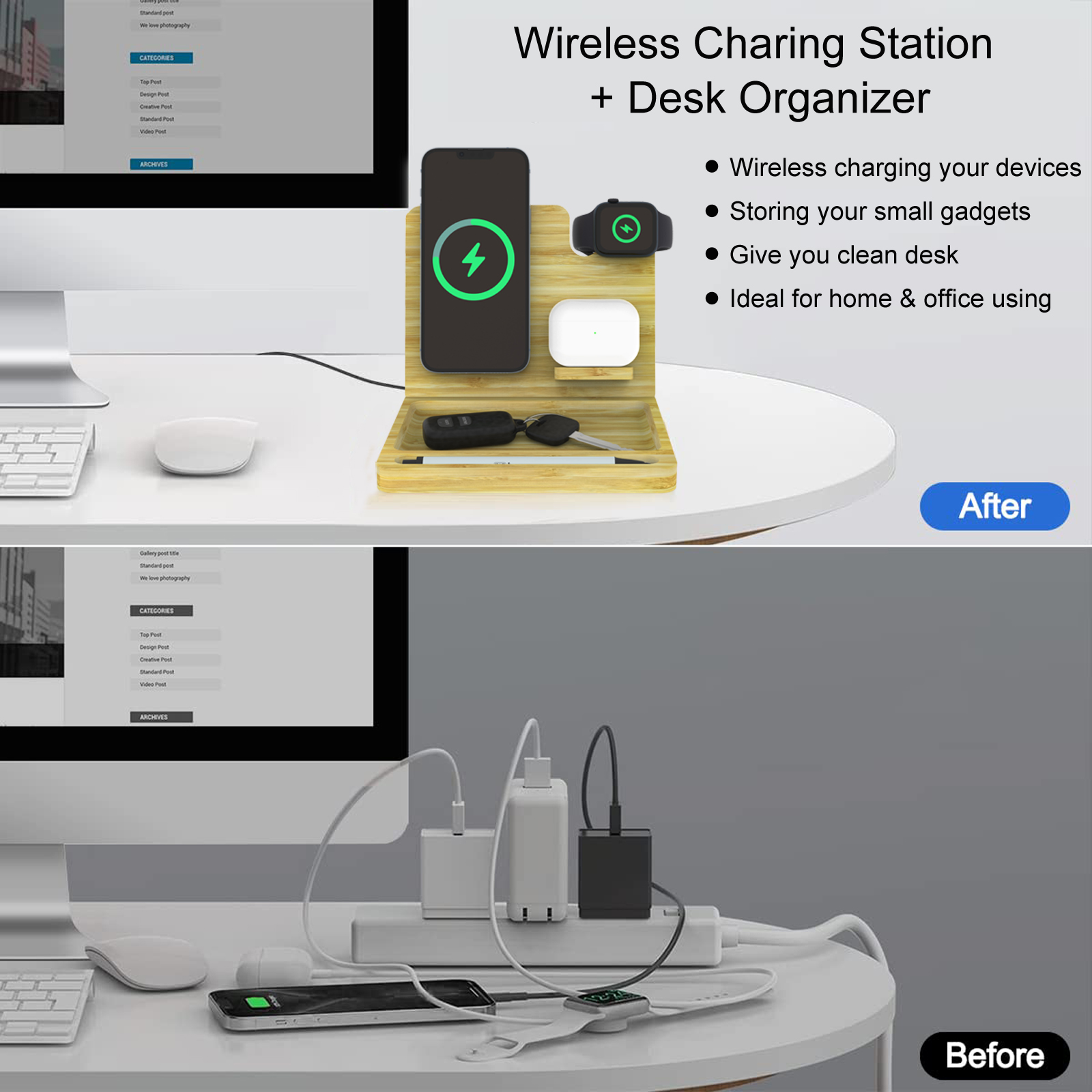 Magnetic Wireless Charging Station 3 in 1 With Organizer Factory ...